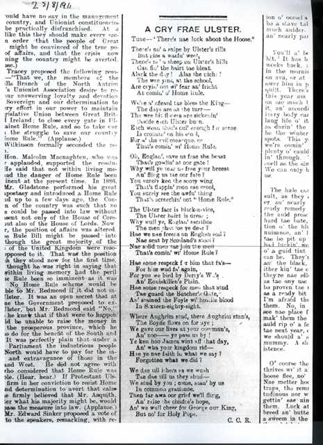 “A Cry Frae Ulster” – NI Community Heritage Archive