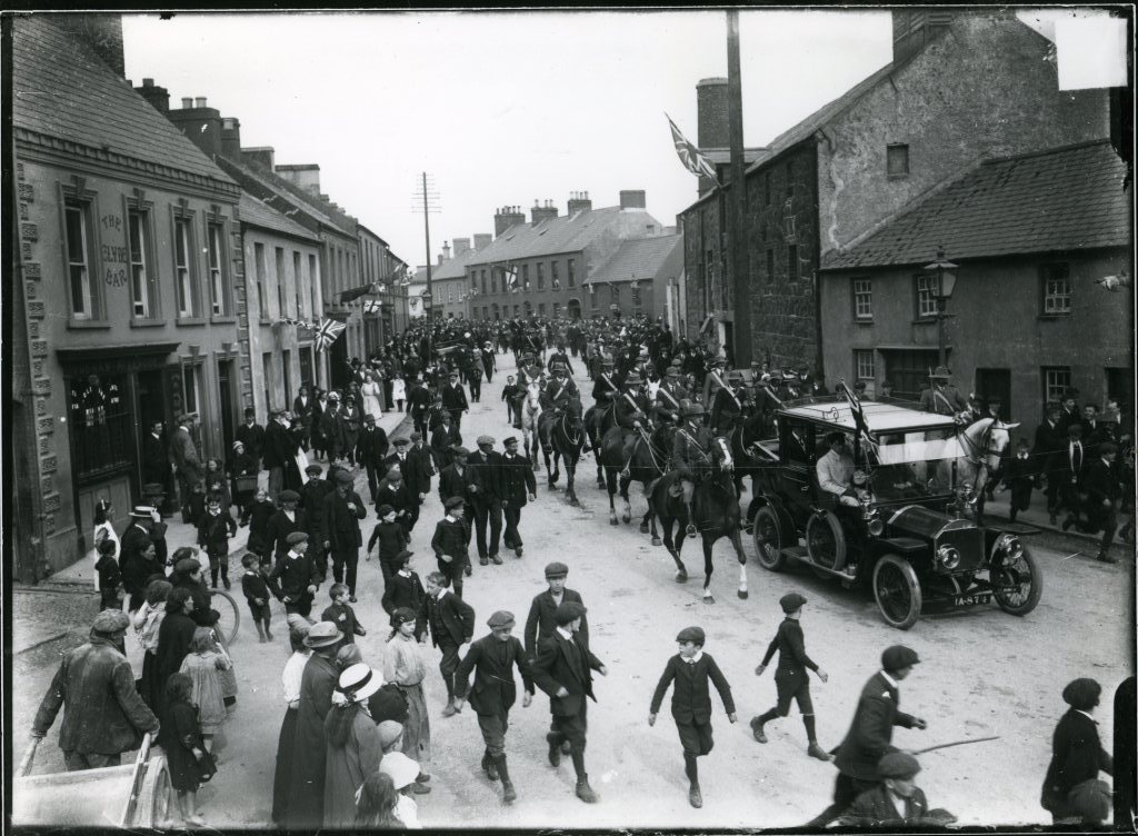 Edward Carson parade in Coleraine as part of the anti-Home Rule ...