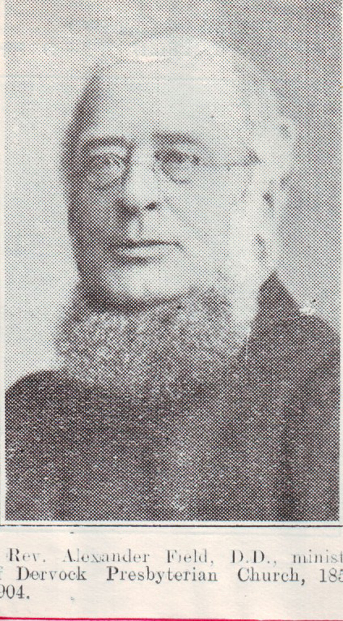 Picture of Rev. Alexander Field D.D., minister of Dervock Presbyterian ...