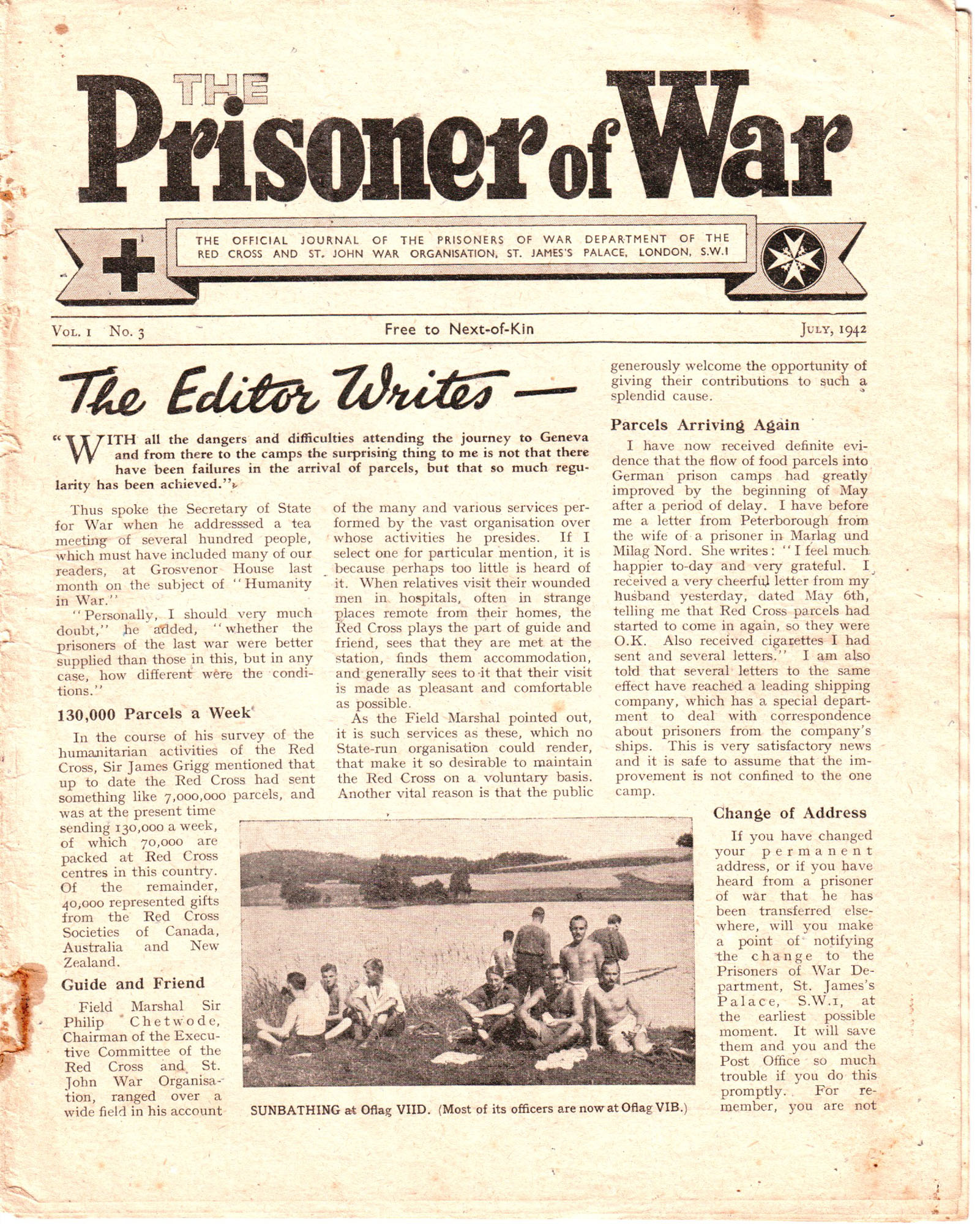 The Prisoner of War, The official journal of the prisoners of war ...