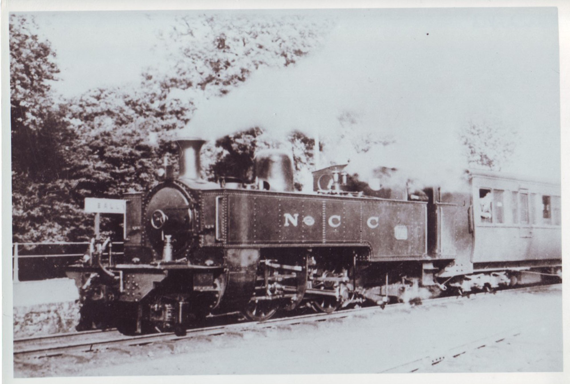 Photograph of engine No.102 on passenger train about to leave ...