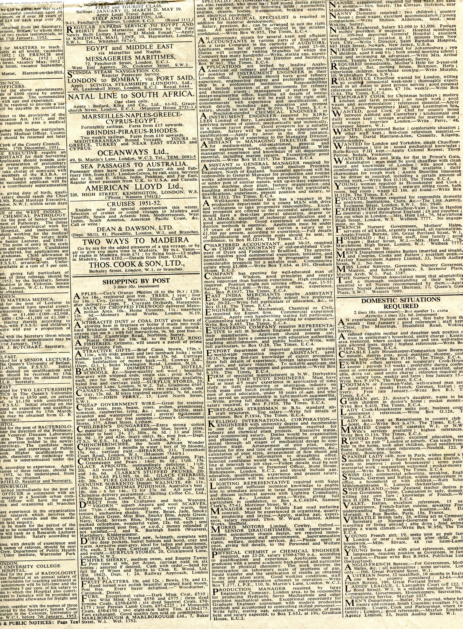 Front and back page from ‘The Times’ newspaper, ‘Late London Edition ...