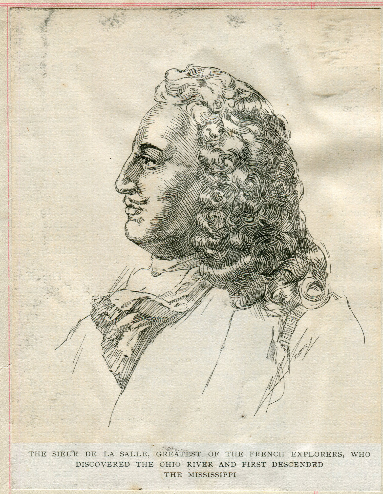 Cutting from a publication of an illustration of the profile view of ...