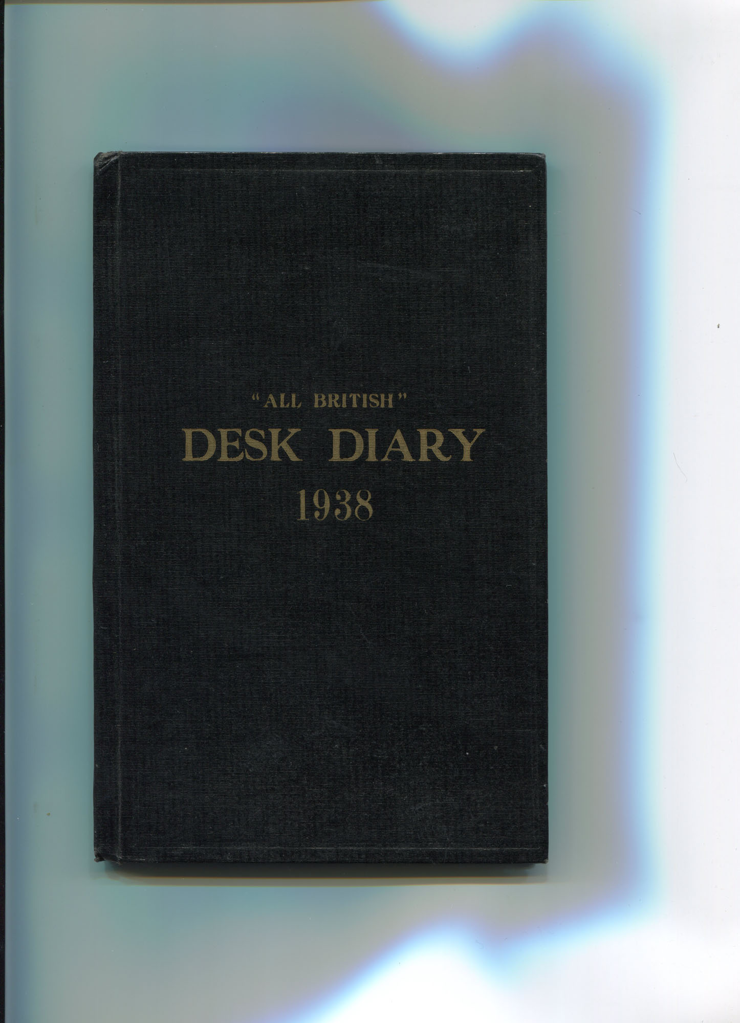 Black coloured ‘All British’ Desk Diary, 1938. Belonging to Sam Henry ...