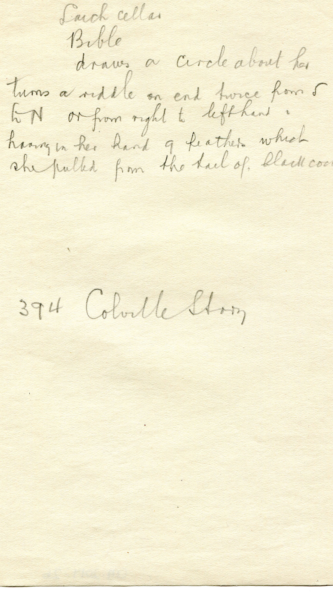 Handwritten page of rough notes in pencil not in context. – NI ...