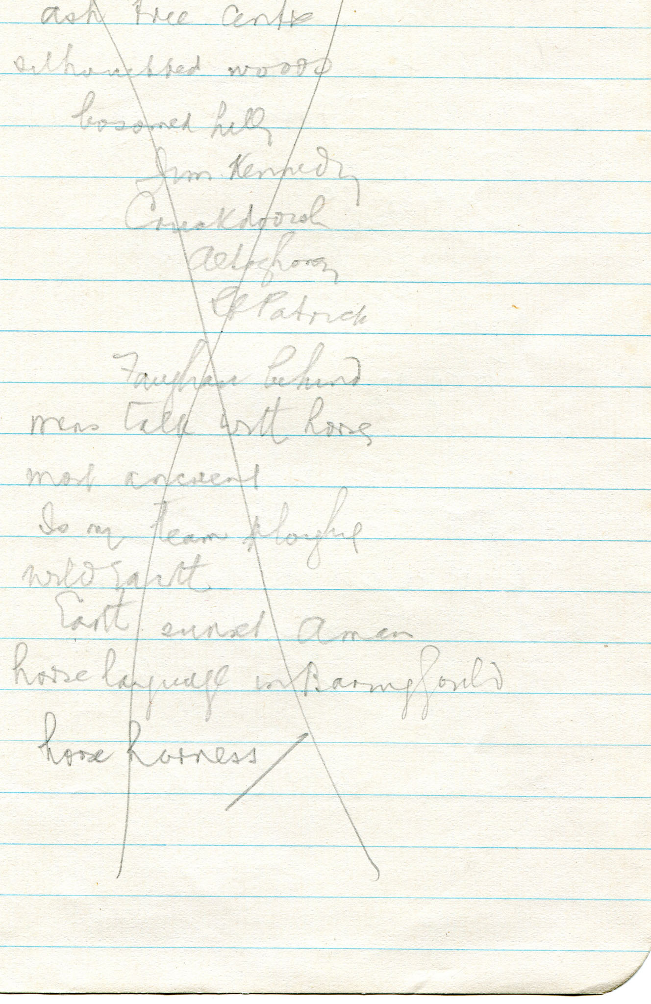 Handwritten rough notes re the hanging of Shane Crossagh in Derry ...