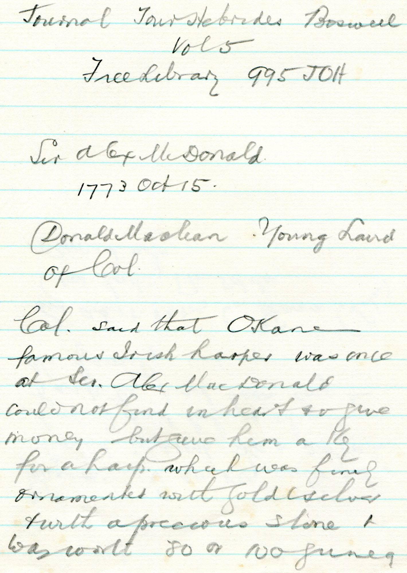 Page 6 of 7. Handwritten notes in pencil on lined paper. Not in context ...