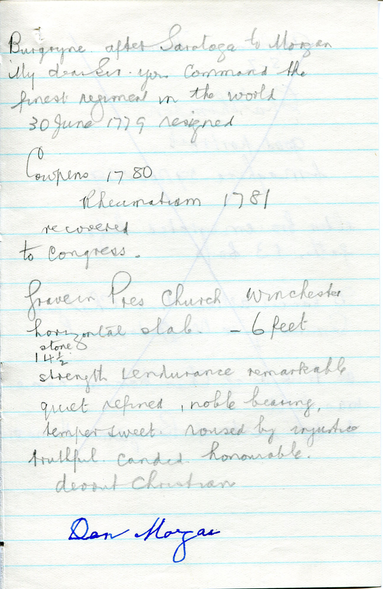 Page 2 of 7. Handwritten notes (double sided) in pencil on lined paper ...