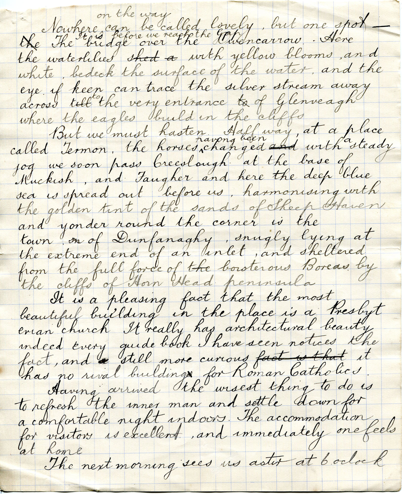 Page 3 of 8. Handwritten story titled, ‘A Holiday in Donegal’. – NI ...