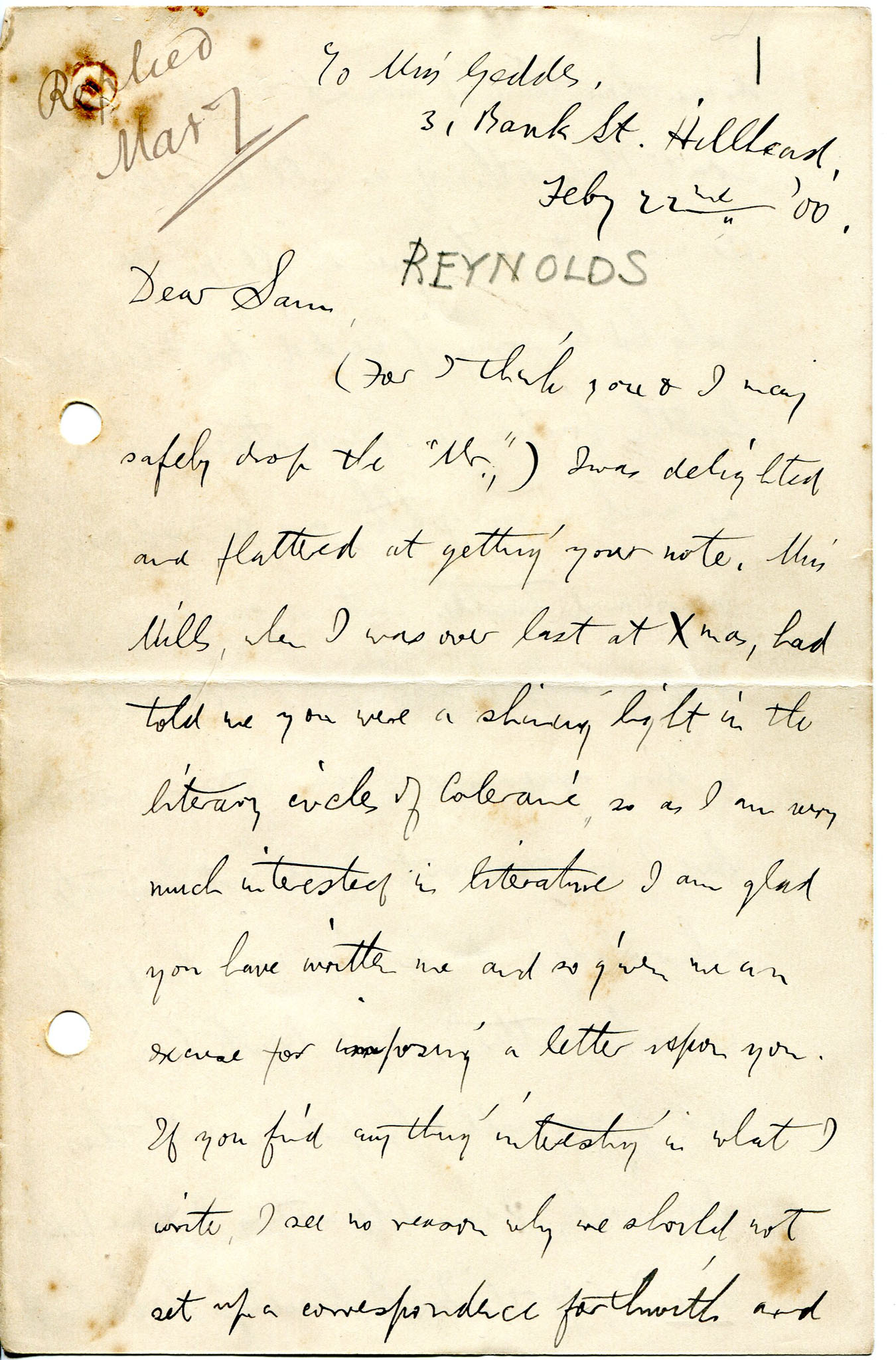 Page 1 of 24 page handwritten letter, on both sides of paper – author ...