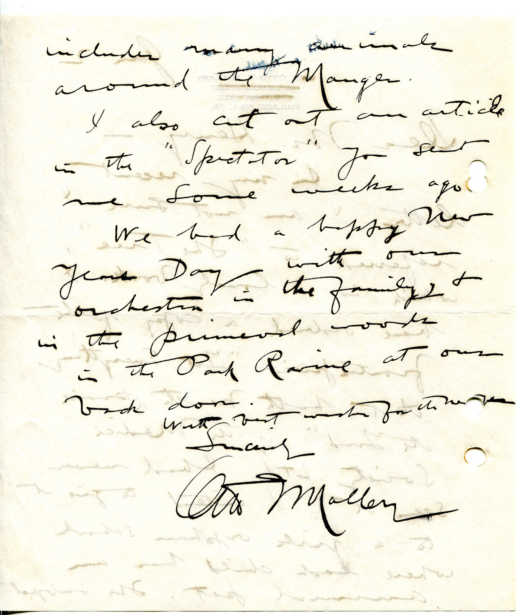 Handwritten letter – general news. Buying copy of frontispiece print in ...