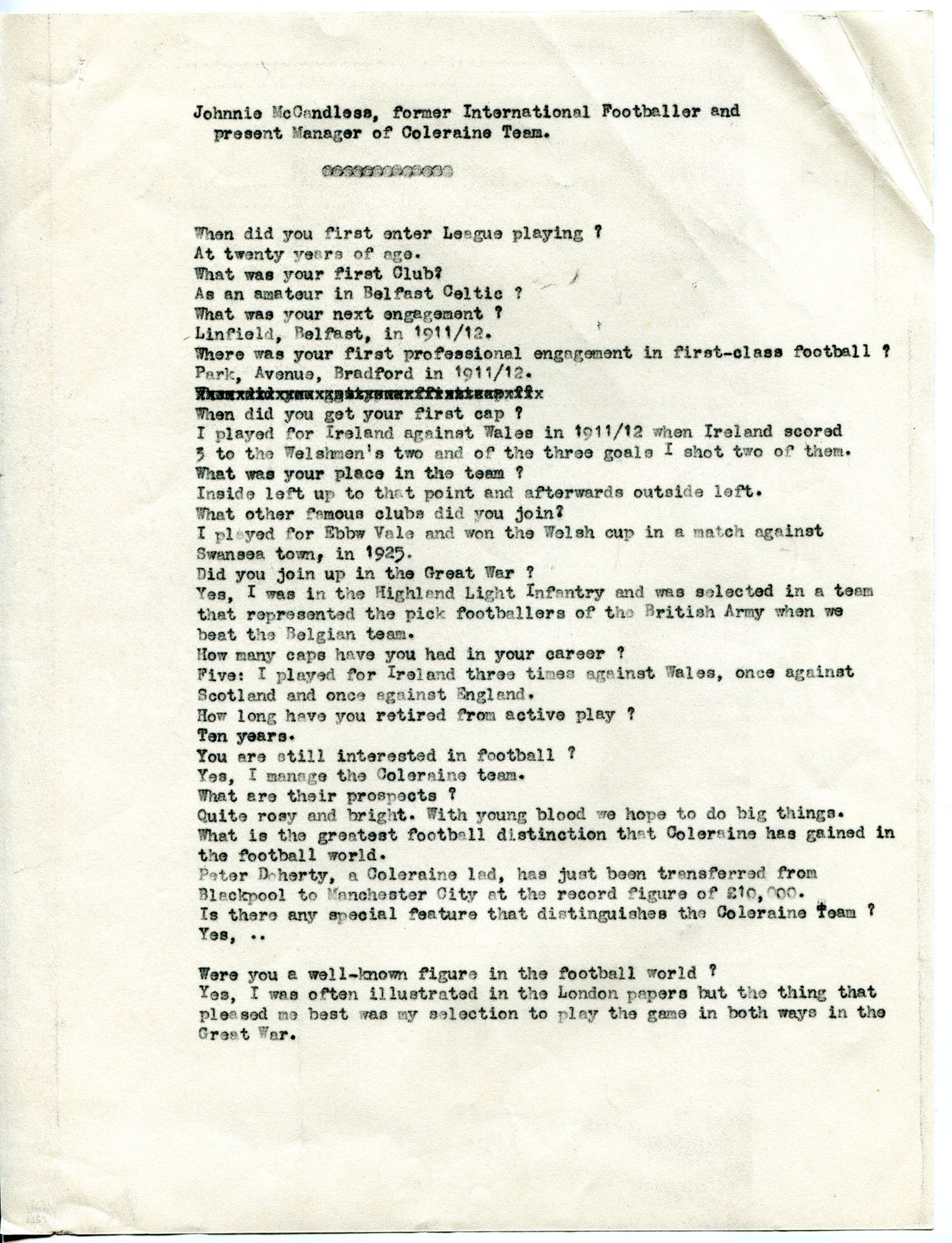 Appears to be part of the script for the ‘Provincial Journey’ programme ...